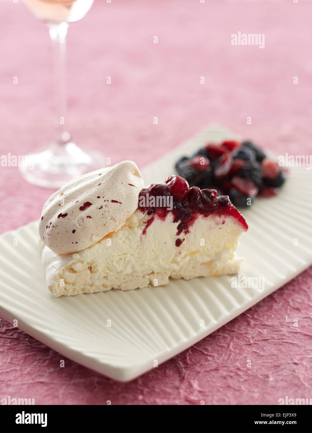 fruits of the Forest meringue Stock Photo - Alamy