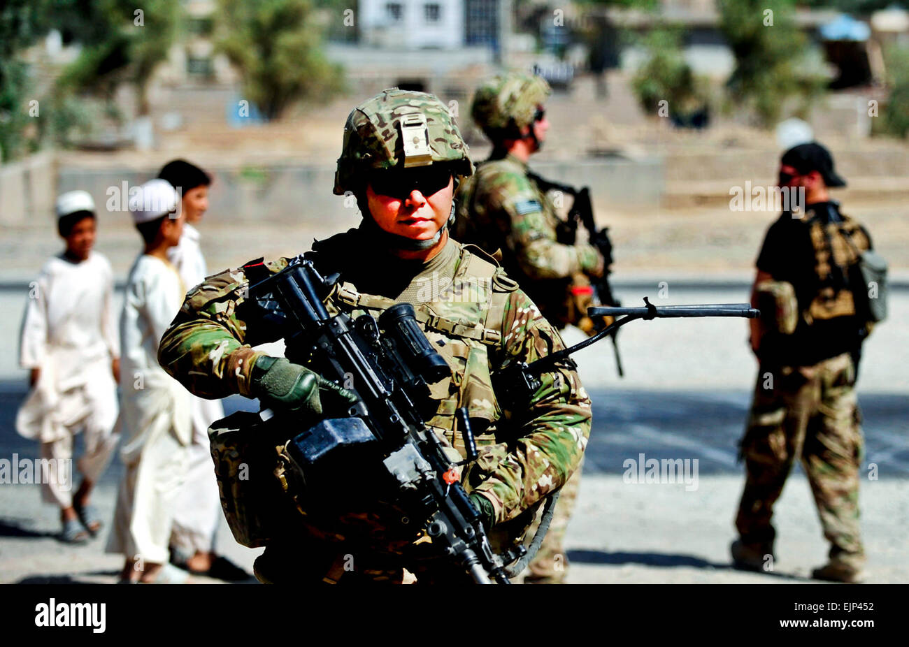 U.S. Army National Guard Spc. Terry Proud, a Security Force member of ...
