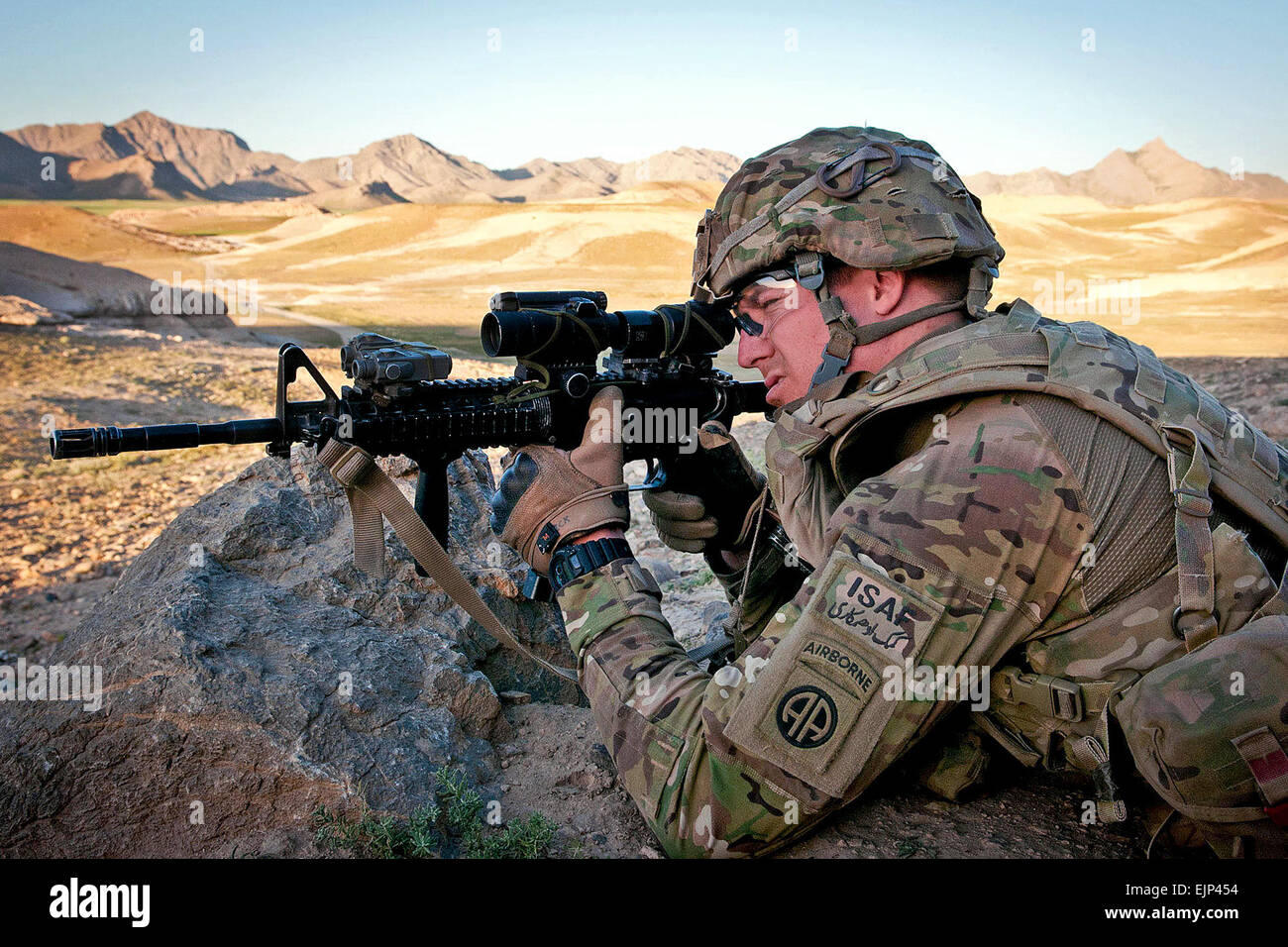 A paratrooper with the 82nd Airborne Division’s 1st Brigade Combat ...