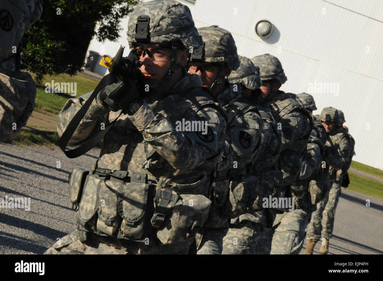 Soldiers participate in reflexive fire trainig on Sept. 29 during the ...