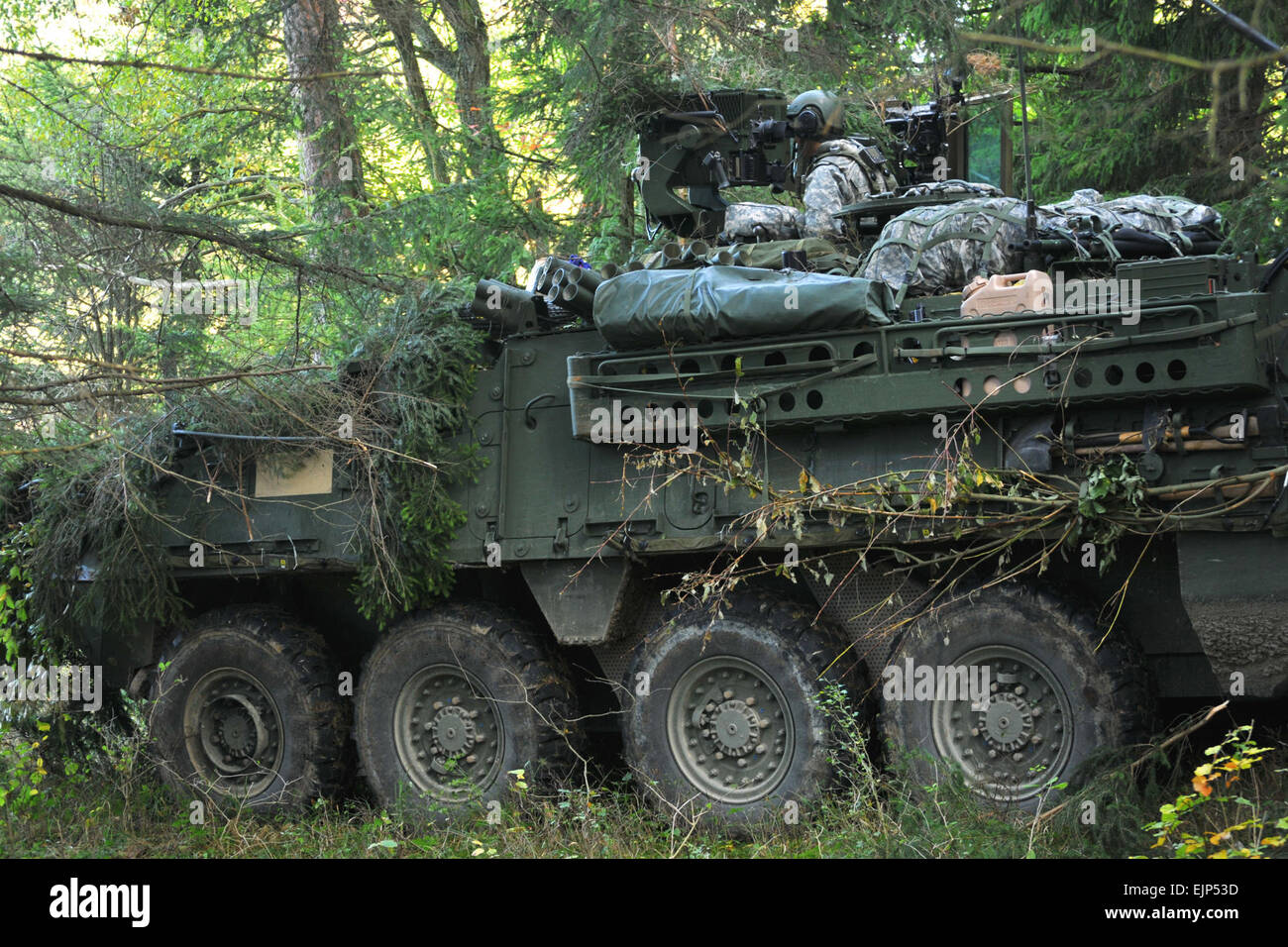 A U.S. Army Soldier from 2nd Troop, 2nd Cavalry Regiment pulls security ...