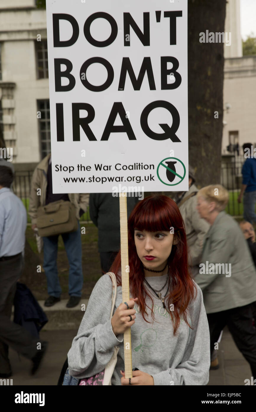 Don't Bomb Iraq' protest in Whitehall Featuring: View Where: London ...