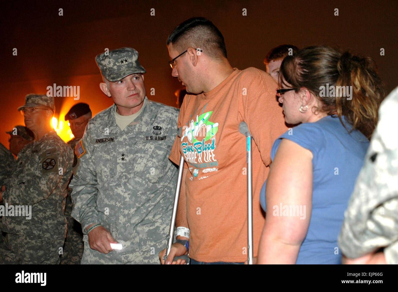 First Army Division West Commander Maj. Gen. Charles A. Anderson speaks ...