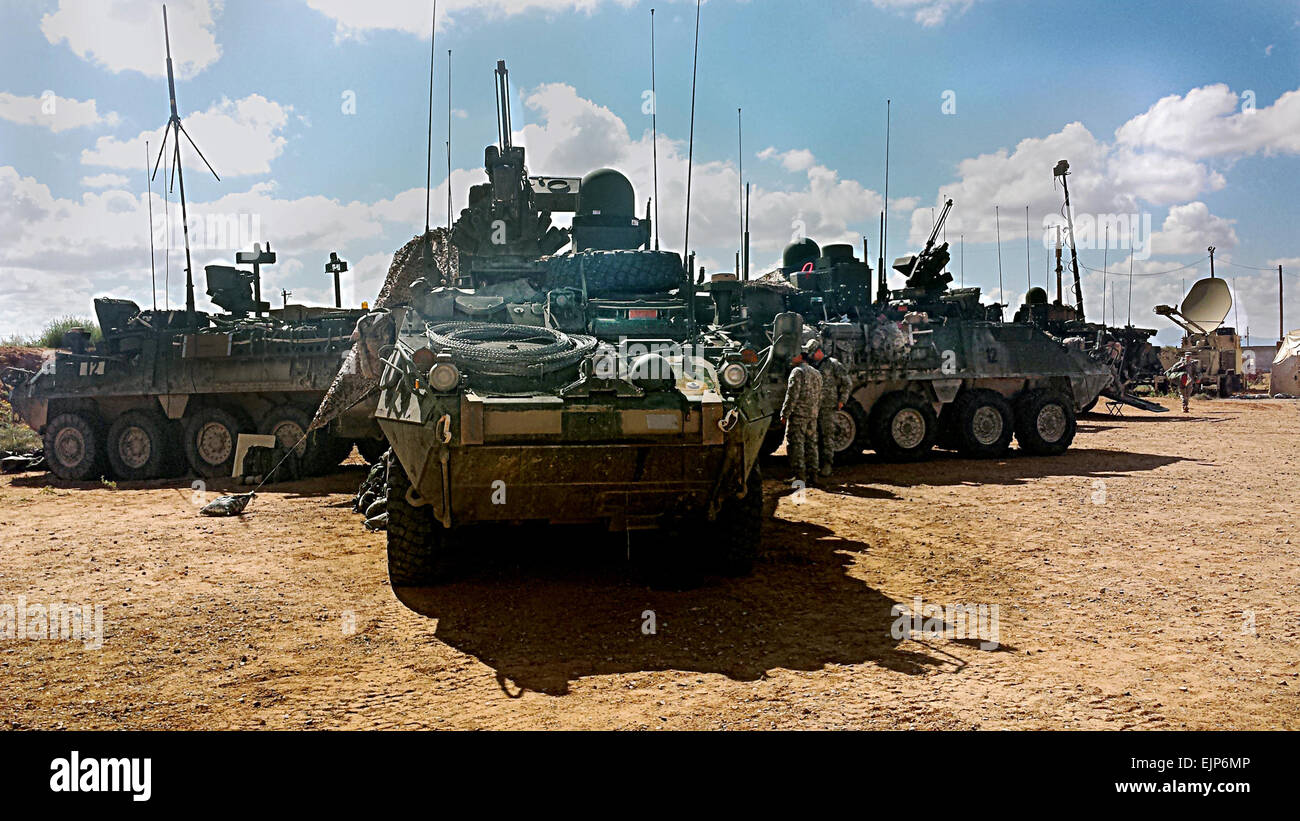 Soldiers from 1st Stryker Brigade Combat Team, 1st Armored Division ...