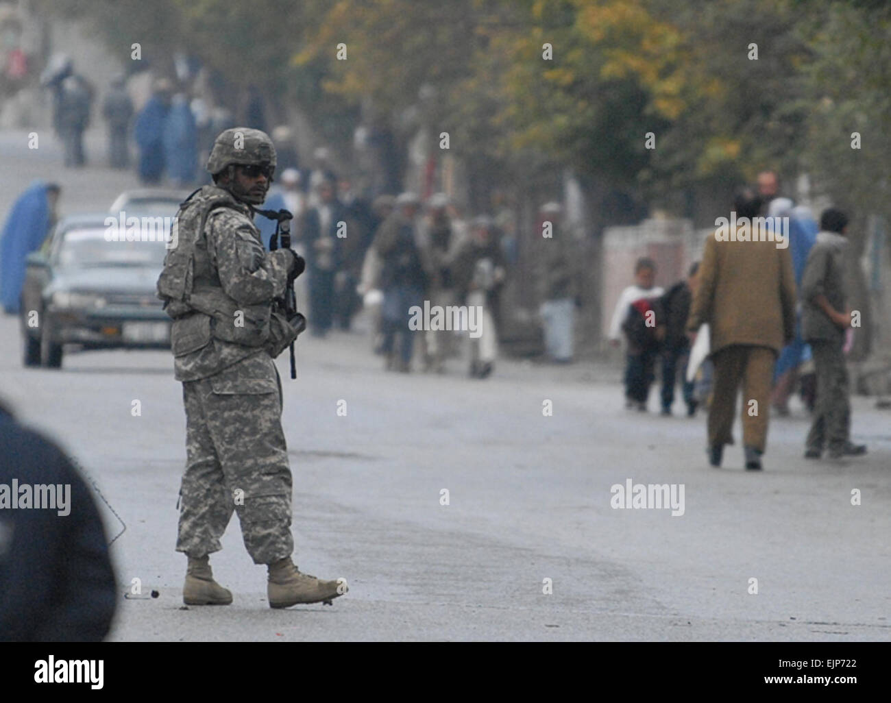 A Task Force Gladius Soldier with the 1st Platoon, 410th Military ...