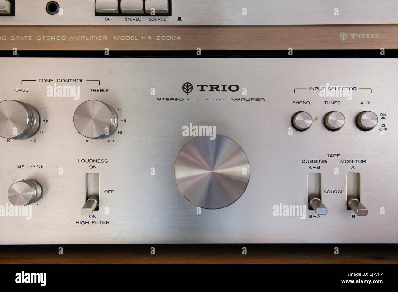 Detail of stereo system from the 1980's Stock Photo - Alamy