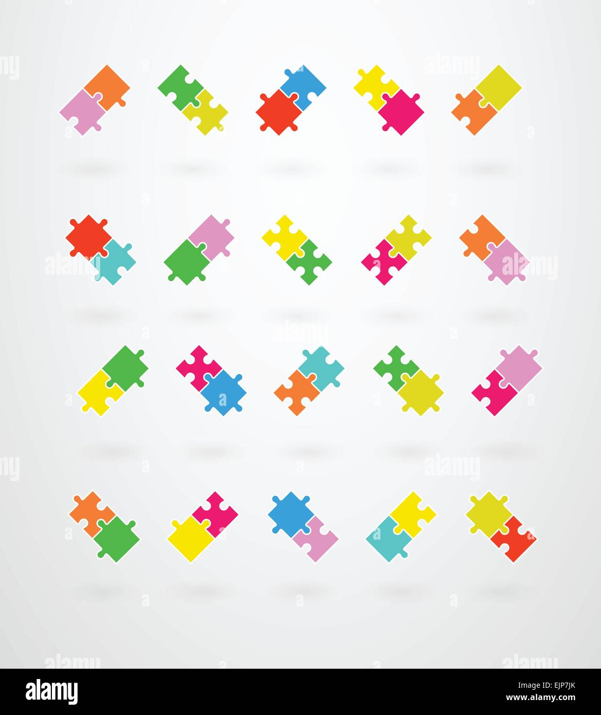 Jigsaw Puzzle Pieces Collection Set Vector Stock Vector Image & Art - Alamy