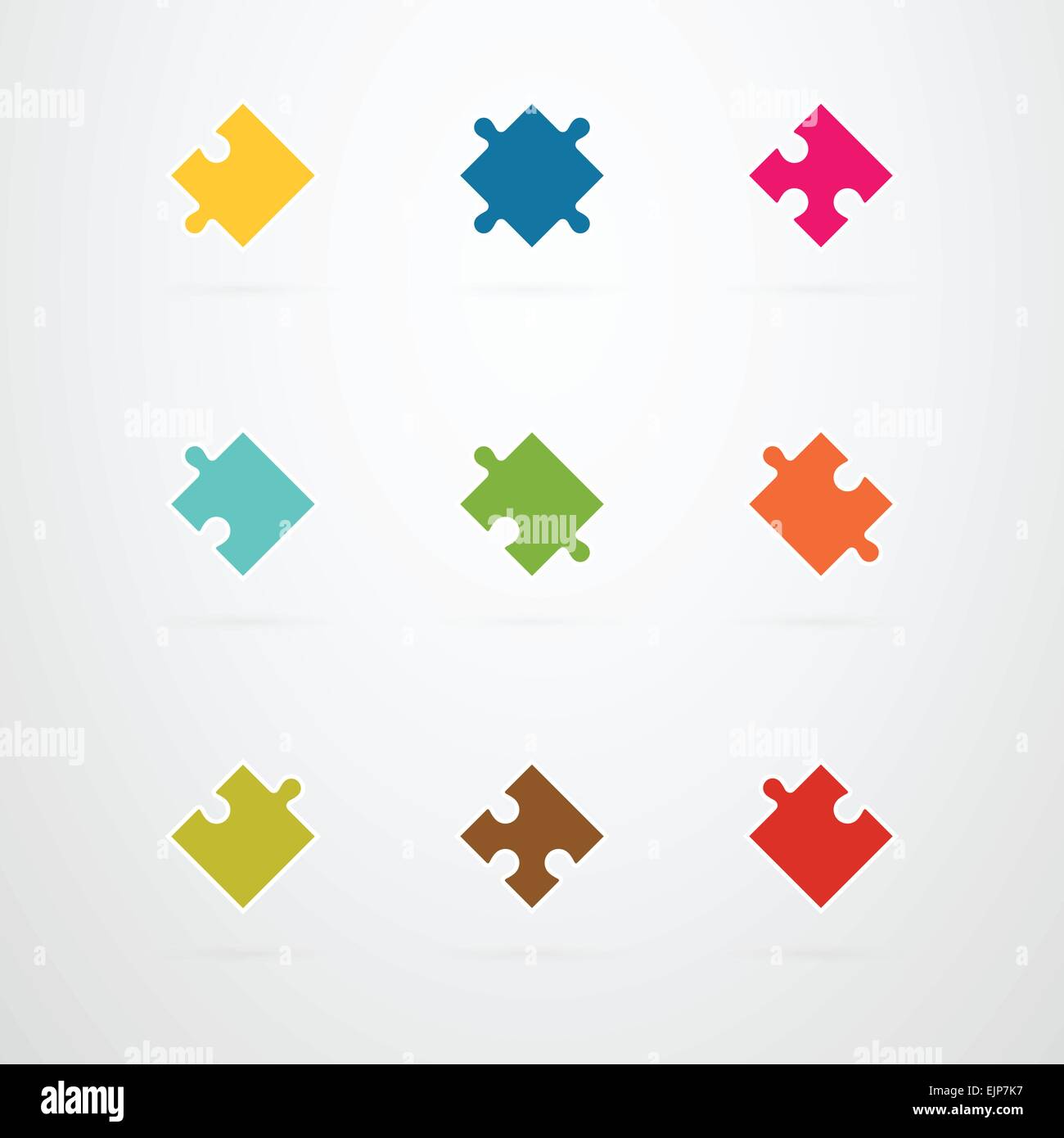 Jigsaw Puzzle Pieces Collection Set Vector Stock Vector Image & Art - Alamy