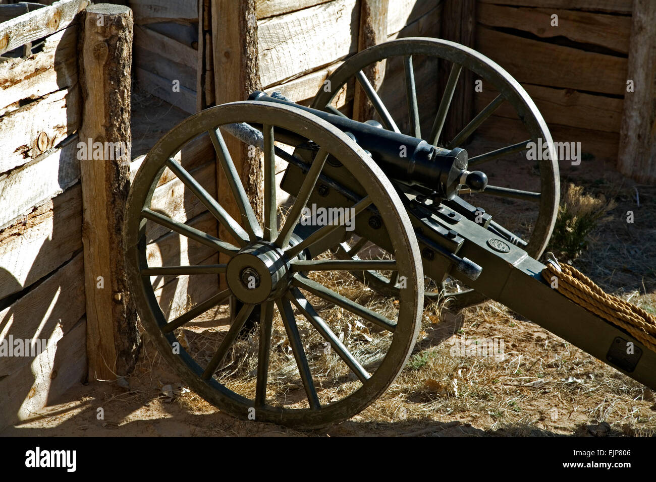 Cannon, Civil War reenactment, near Socorro, New Mexico USA Stock Photo ...
