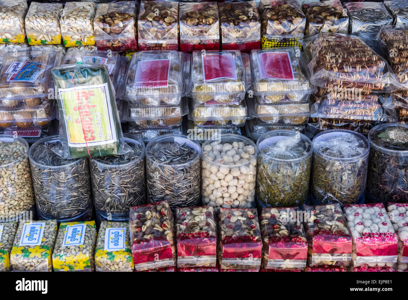 Market stall with local produce Stock Photo - Alamy