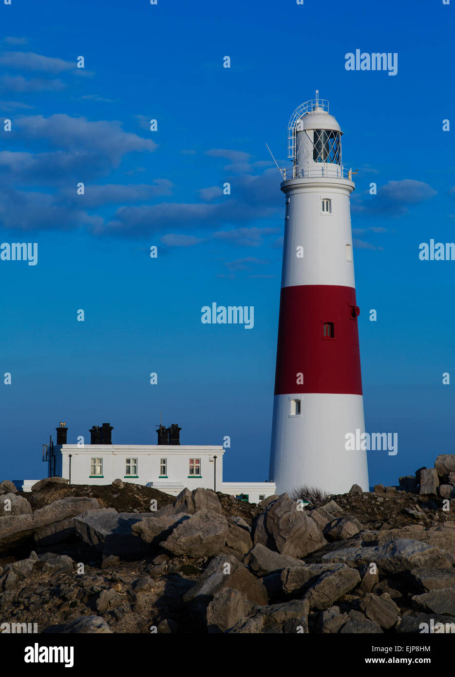 Lighthouse on Portland Bill Stock Photo - Alamy