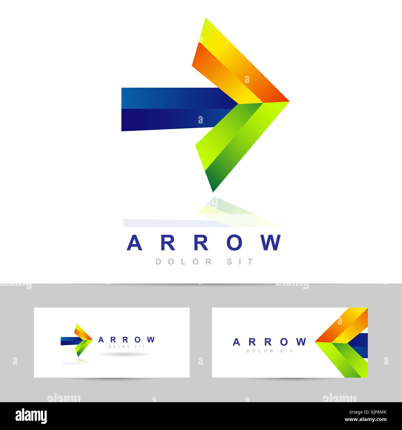 Vector logo concept of a colored arrow icon design Stock Photo - Alamy