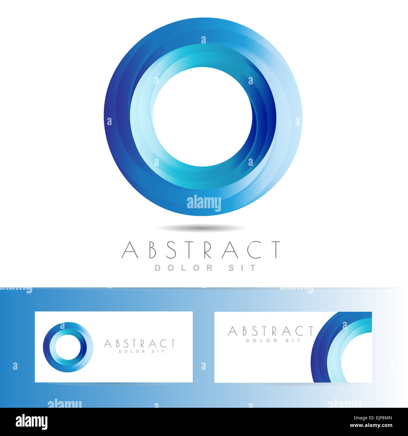 Vector logo design element of a blue circle icon Stock Photo - Alamy