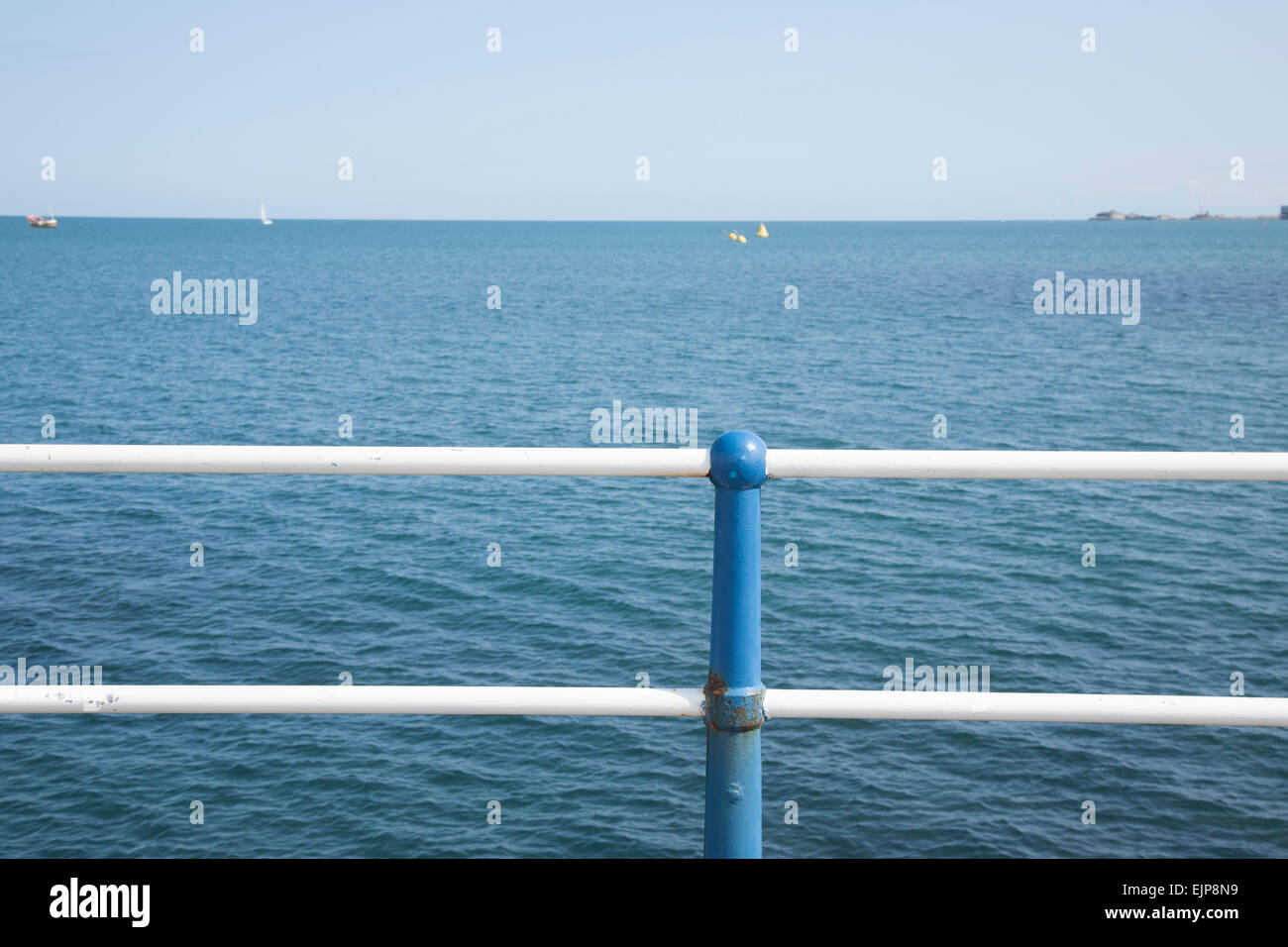 View from Pier towards Sea, England, UK Stock Photo - Alamy