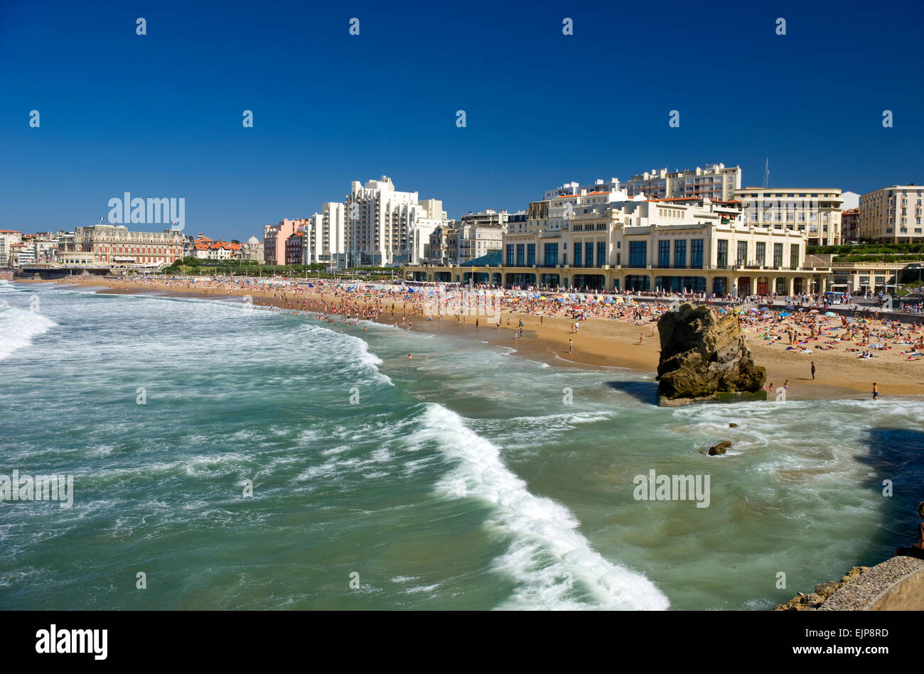 LA GRANDE PLAGE BEACH BIARRITZ PYRENEES ATLANTIQUES AQUITANE FRANCE ...