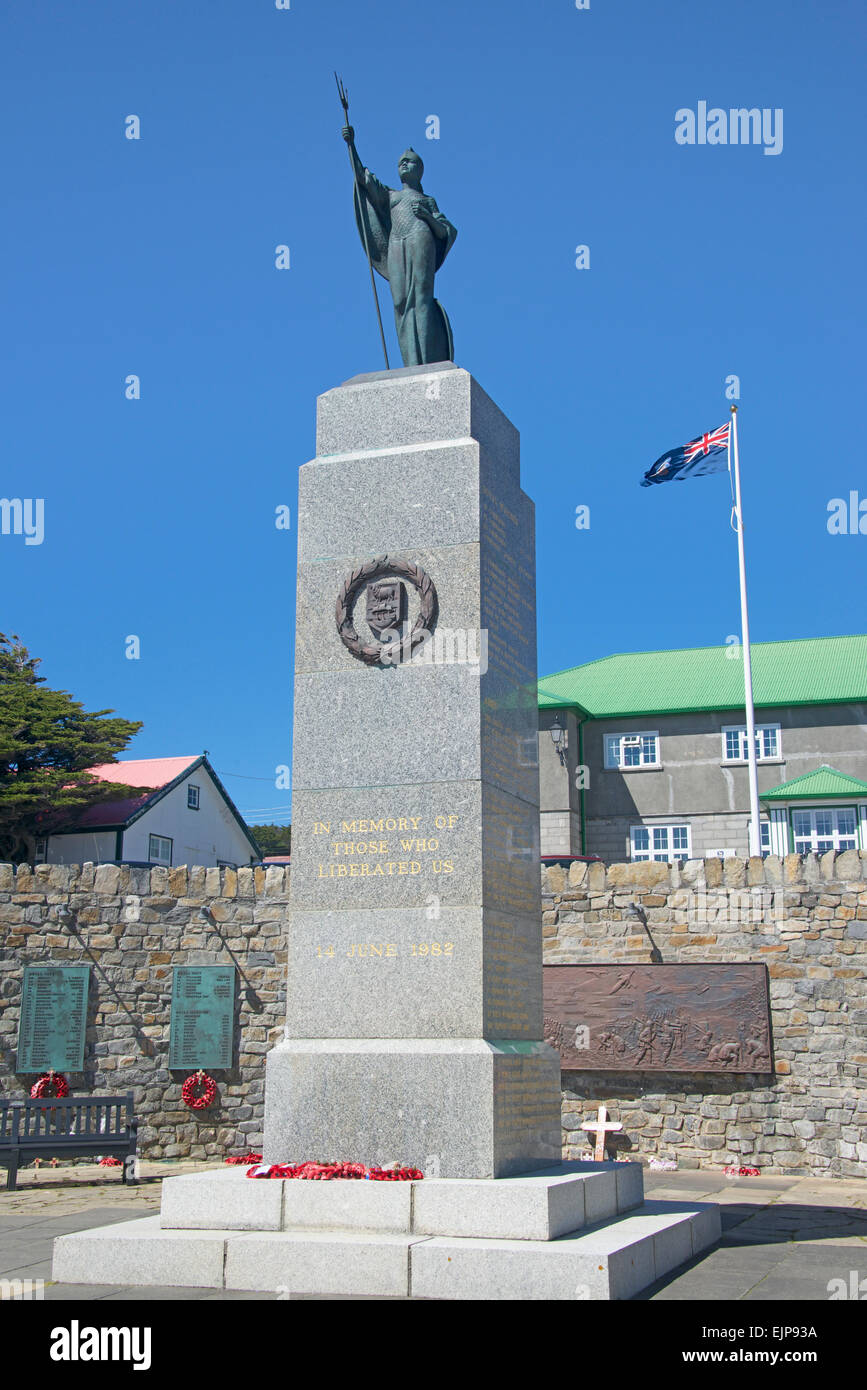 Liberation memorial commemorating those who died 1982 Falklands War ...