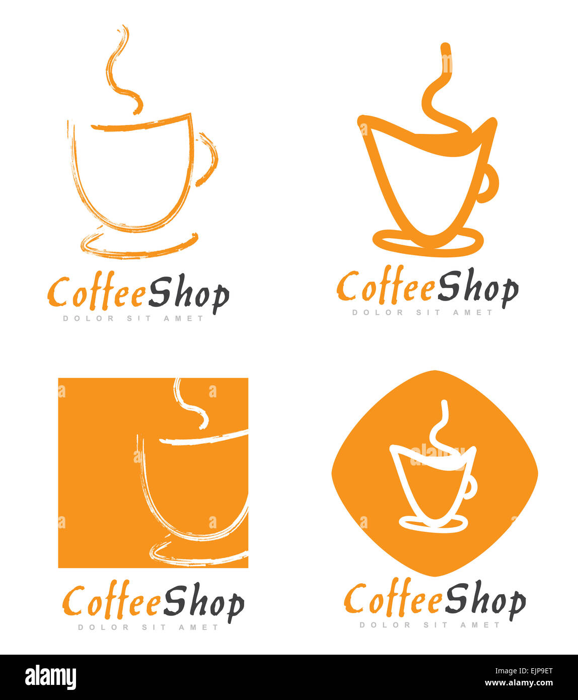 Coffee shop logo vector hi-res stock photography and images - Alamy