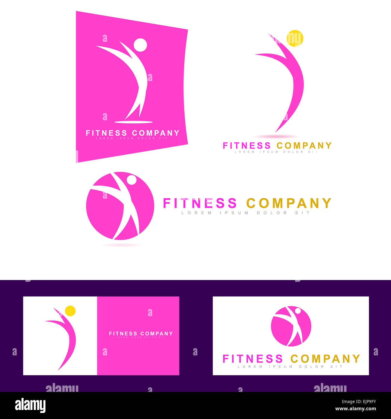 Vector logo template of gym activities like fitness or aerobic Stock ...