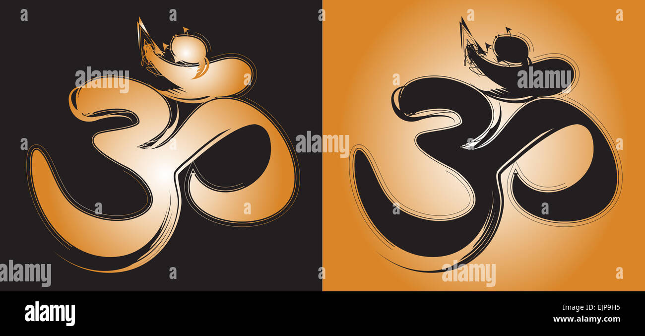 Aum logo design hi-res stock photography and images - Alamy