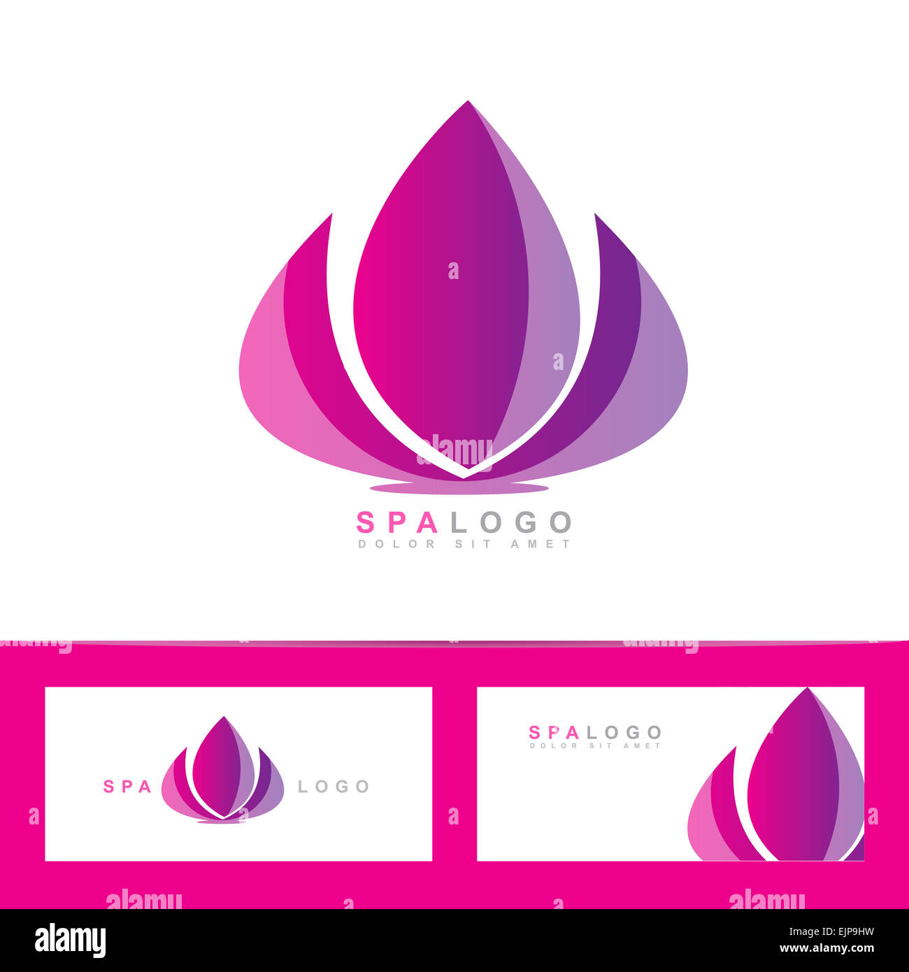 Logo vector design of a blue lotus flower logo for spa, wellness and ...