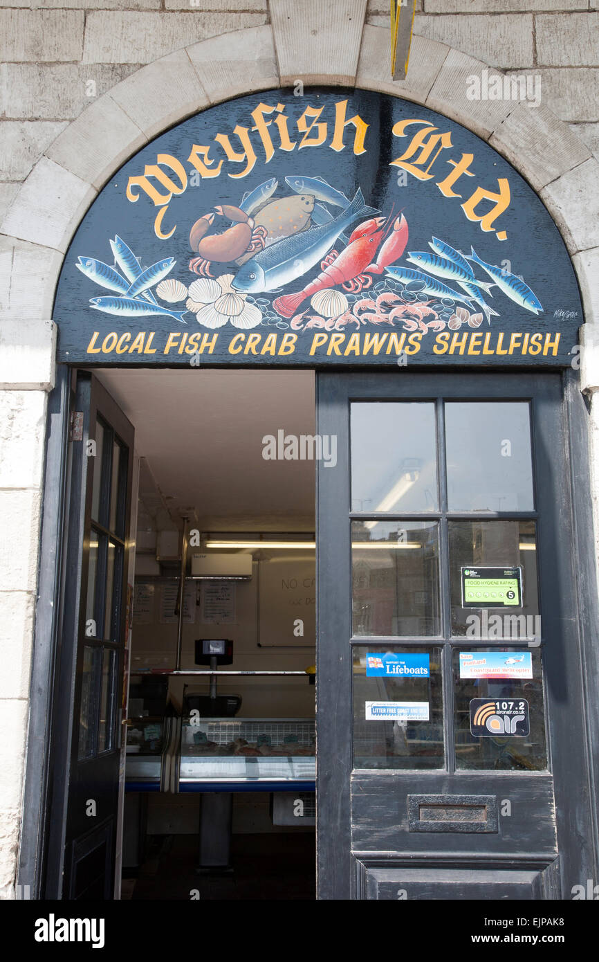 Weyfish Fishmongers, Weymouth, Dorset, England, UK Stock Photo - Alamy