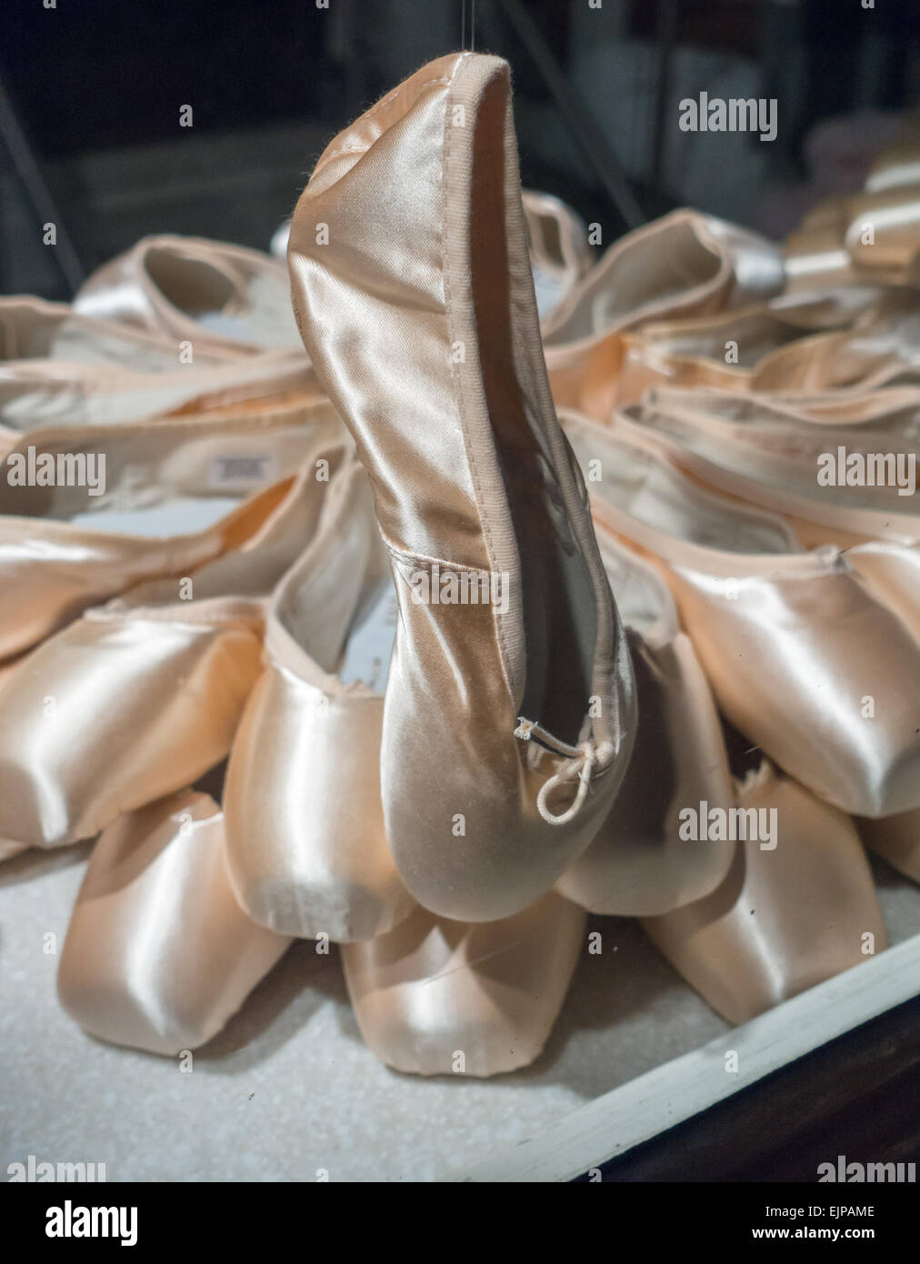 A Display of Pink Satin Ballet Shoes in Covent Garden Stock Photo - Alamy