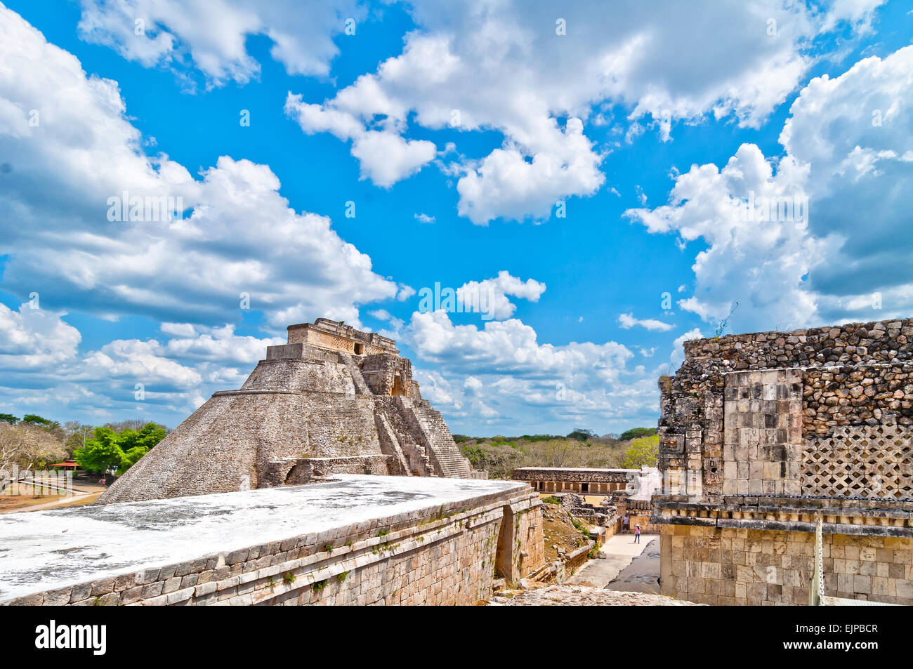 The Pyramid of the Magician is the central structure in the Maya ruin ...