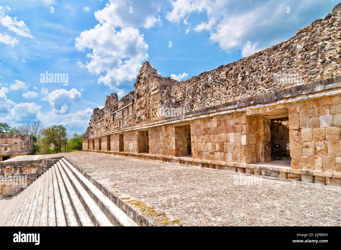 Maya ruin complex of Uxmal, Mexico Stock Photo - Alamy