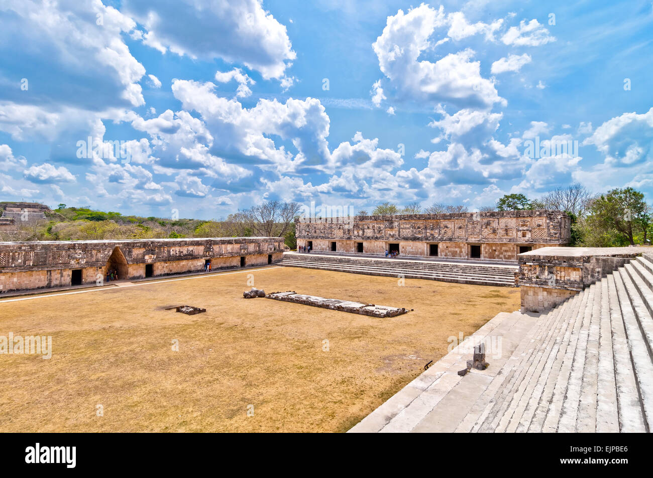 Maya ruin complex of Uxmal, Mexico Stock Photo - Alamy