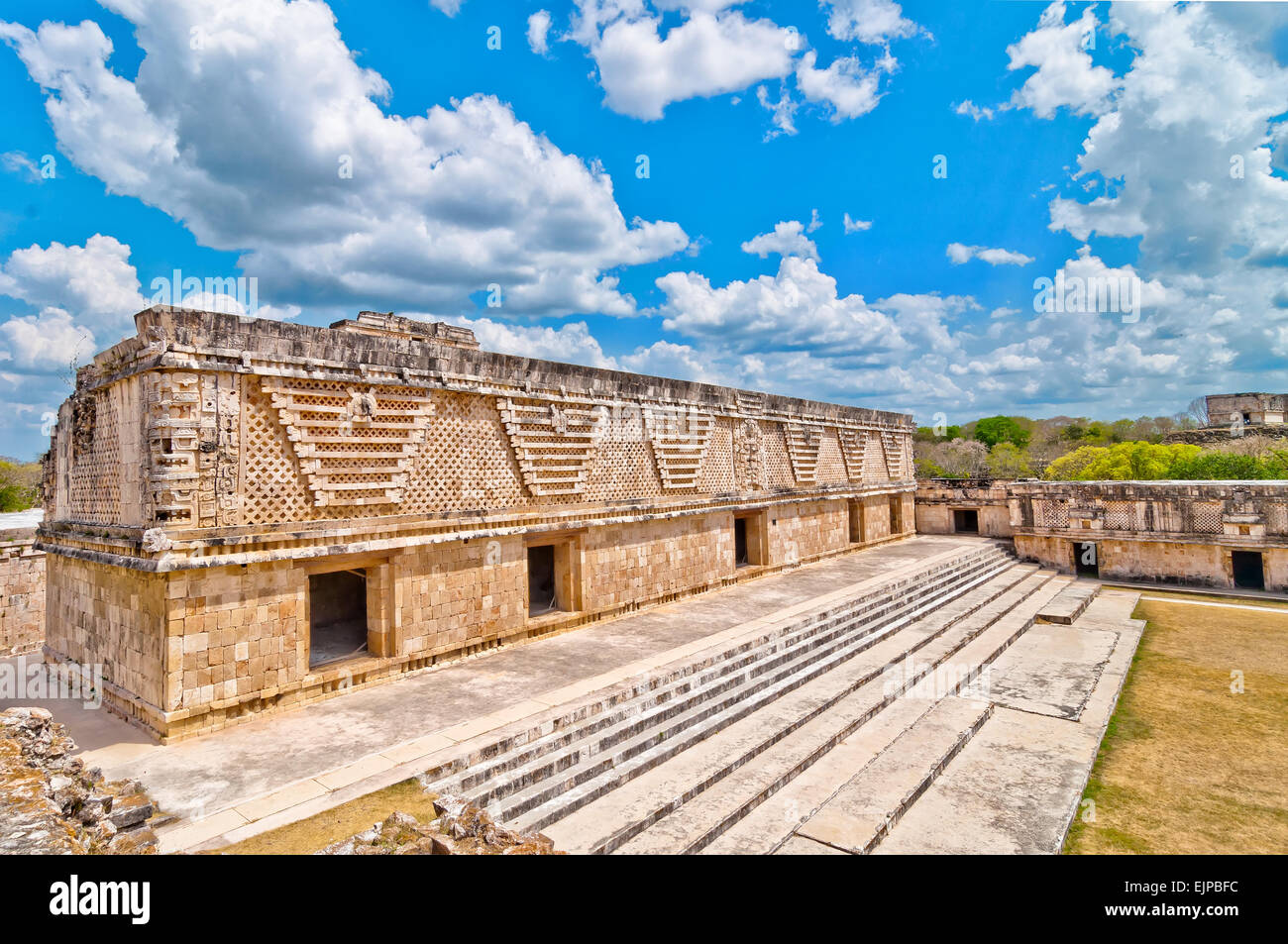 Maya ruin complex of Uxmal, Mexico Stock Photo - Alamy