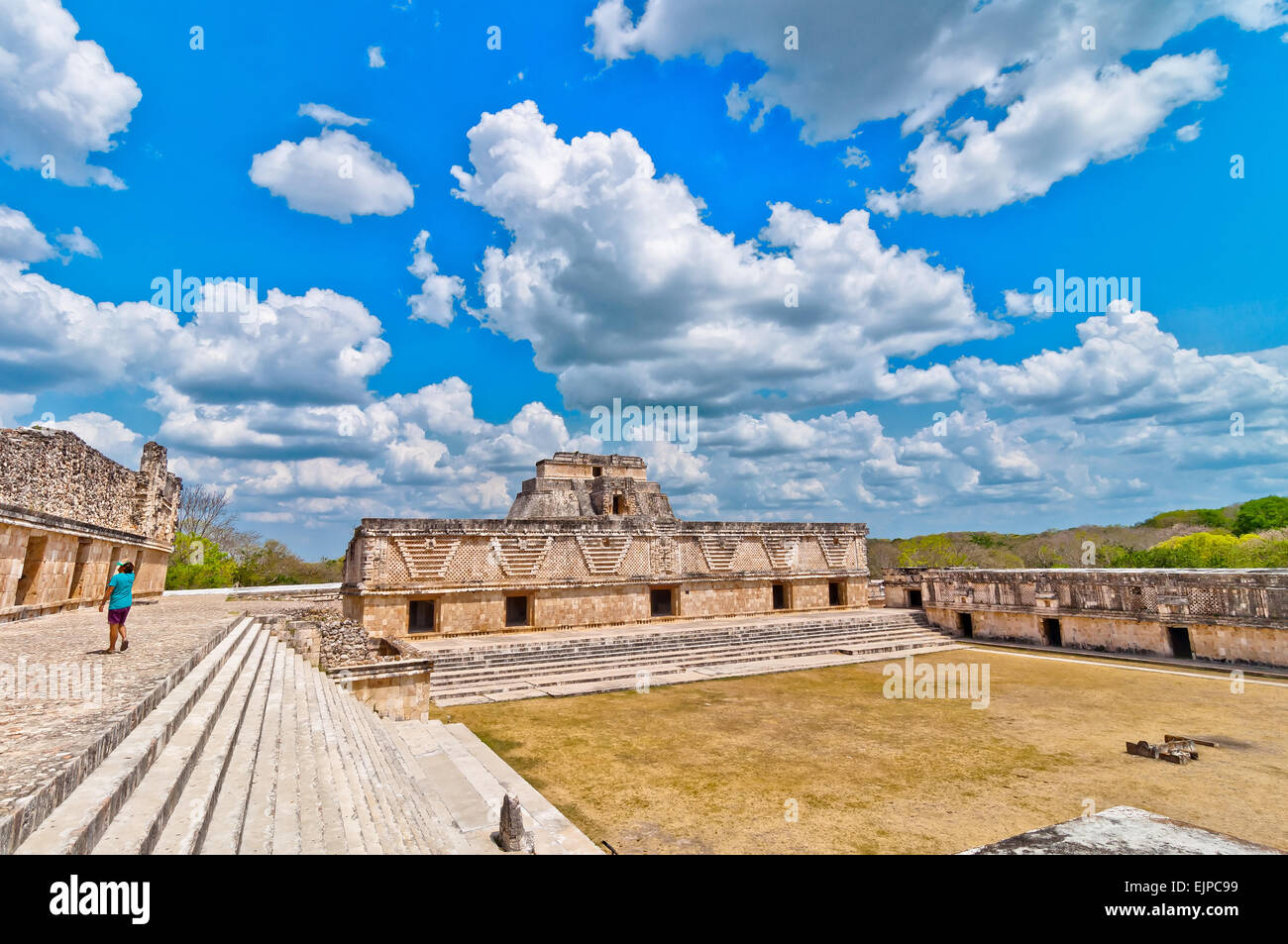 Maya ruin complex of Uxmal, Mexico Stock Photo - Alamy