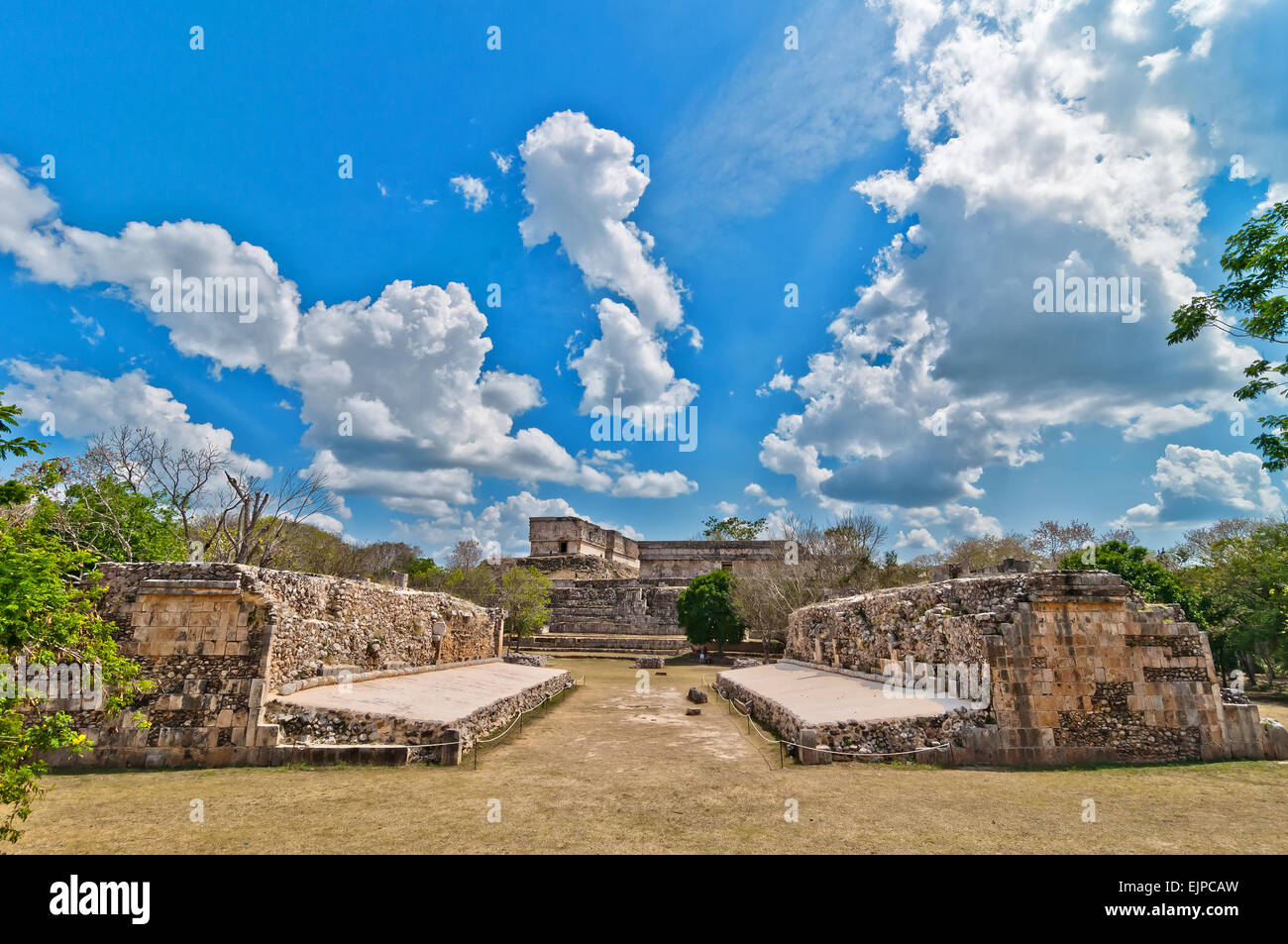 Maya ruin complex of Uxmal, Mexico Stock Photo - Alamy