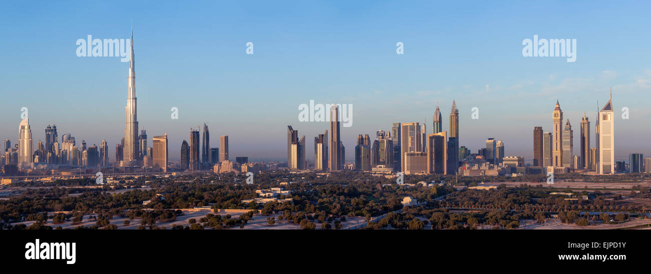 Dubai skyline, Burj Khalifa, modern architecture and skyscrapers Stock ...