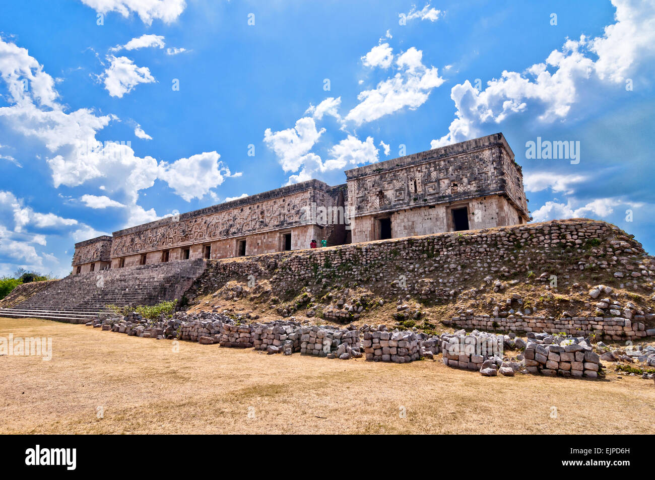 Maya ruin complex of Uxmal, Mexico Stock Photo - Alamy