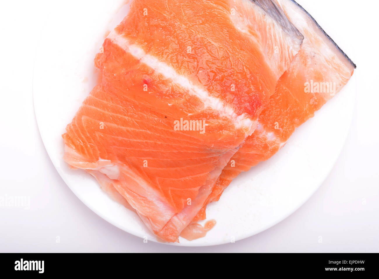 Slice of red fish salmon Stock Photo - Alamy