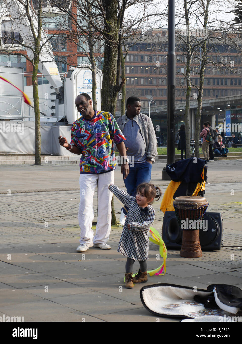 Street performer in Manchester Stock Photo - Alamy