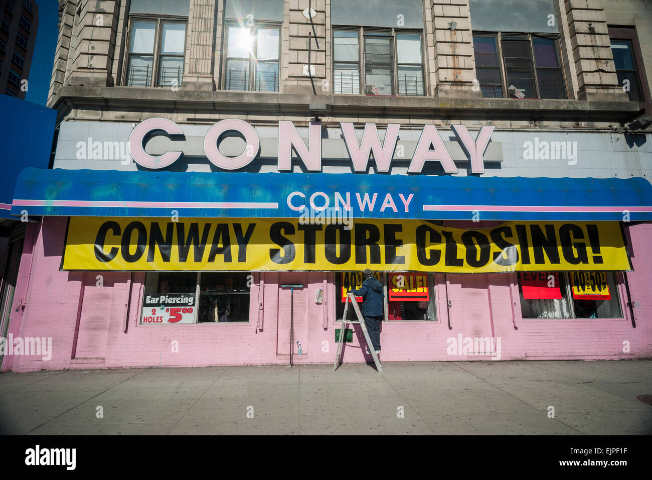 A branch of the Conway department store chain in Harlem in New York on ...