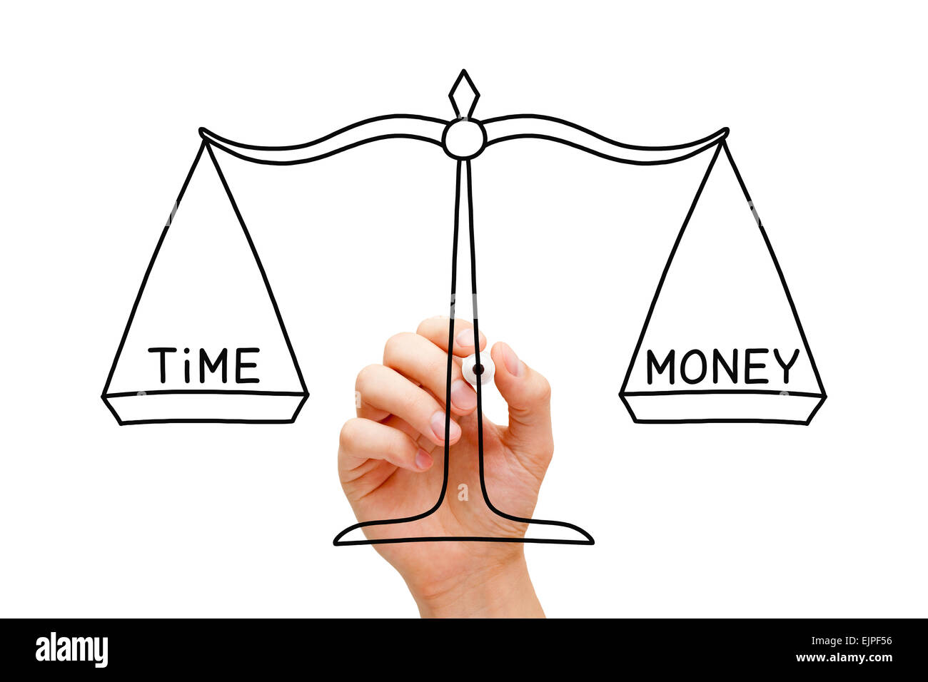 Time is money drawing hi-res stock photography and images - Alamy