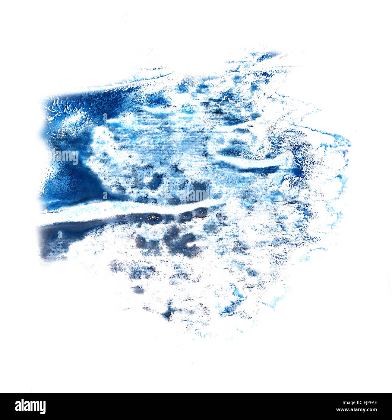 stain blue with watercolour paint stroke watercolor isolated Stock ...