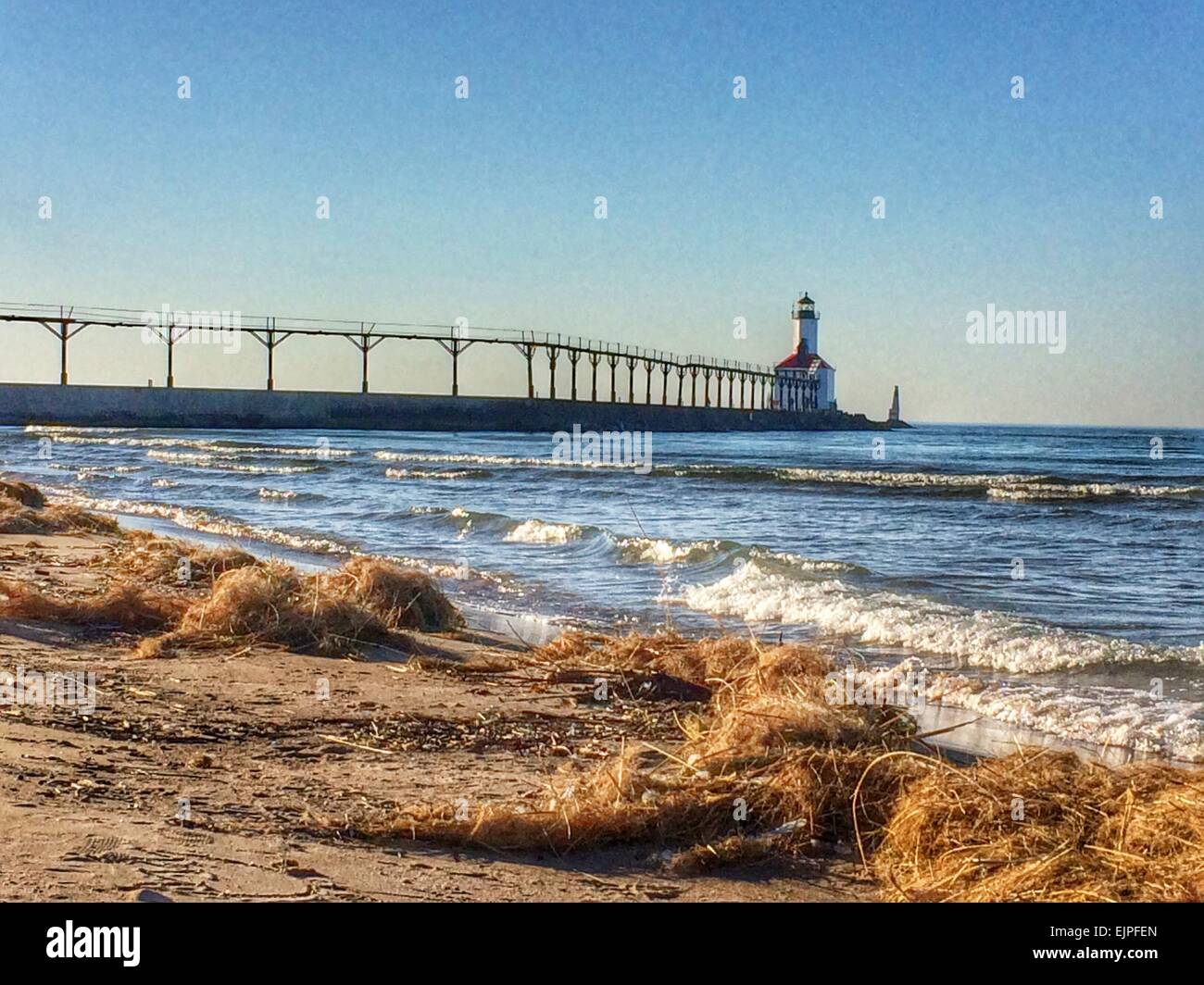 Michigan City, IN Lighthouse Stock Photo - Alamy