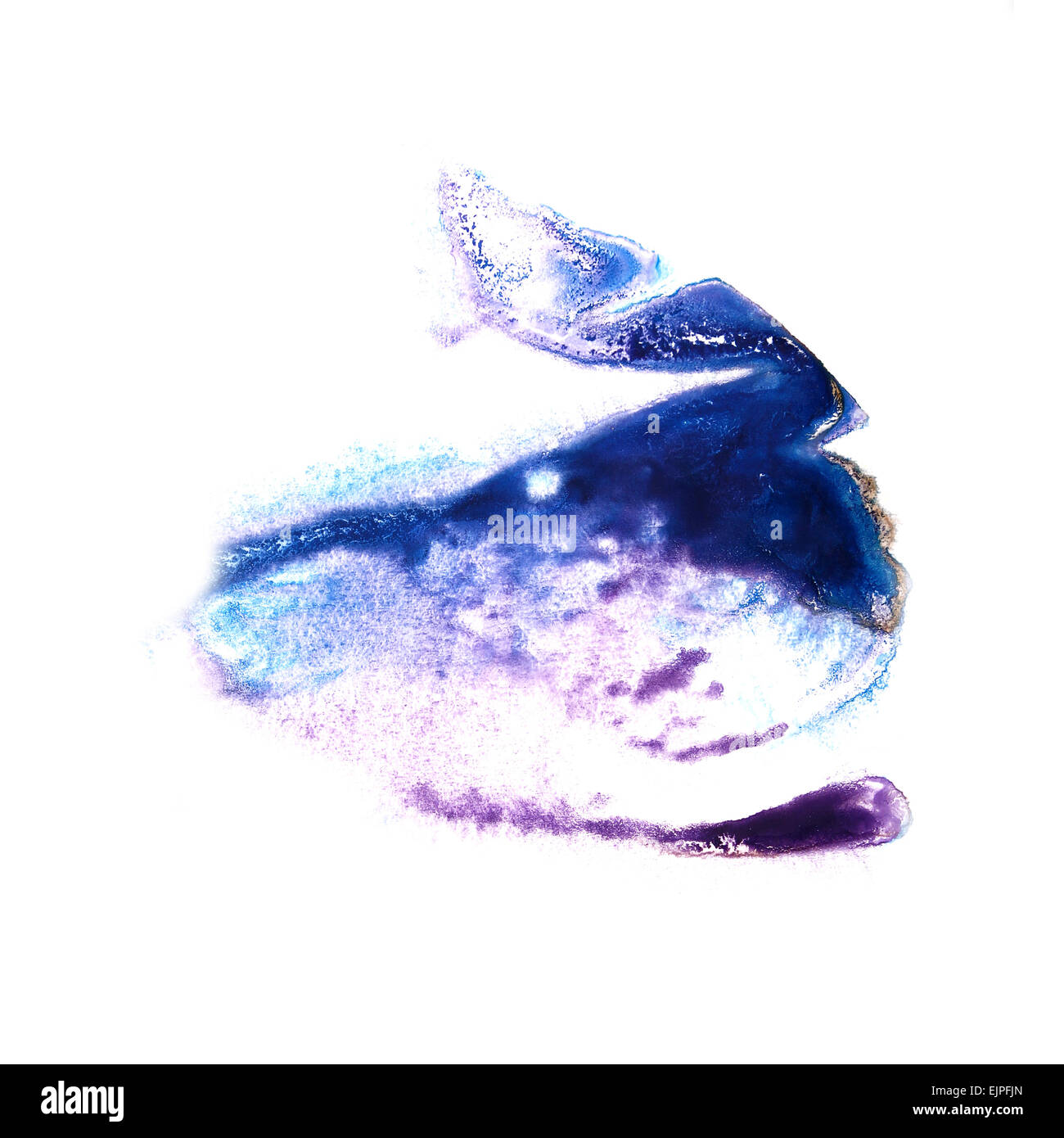 stain blue, lilac with watercolour paint stroke watercolor isol Stock ...