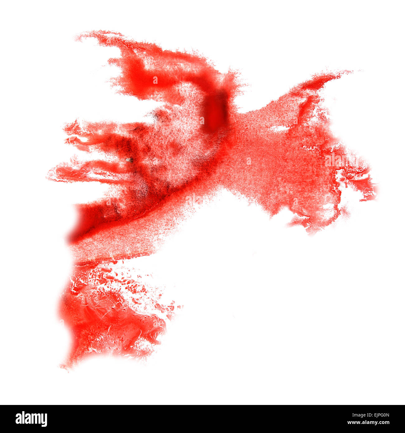 stain with red watercolour paint stroke watercolor isolated Stock Photo ...
