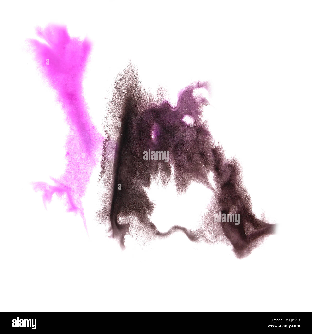 stain with watercolour purple, black paint stroke watercolor is Stock ...
