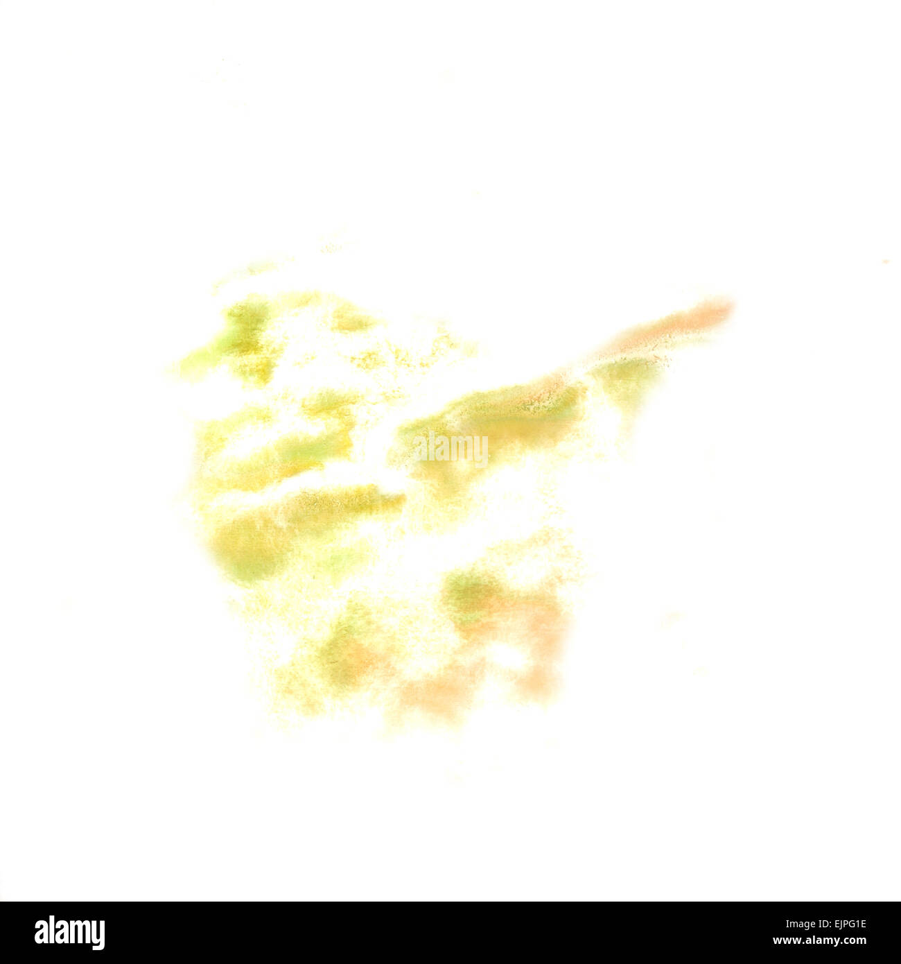 stain with watercolour yellow paint stroke watercolor isolated Stock ...