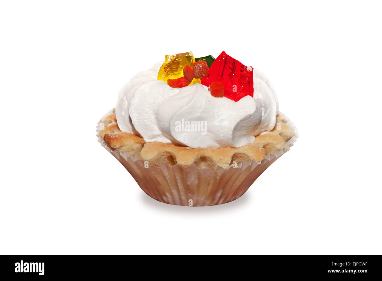 Cake in a small basket close up Stock Photo - Alamy