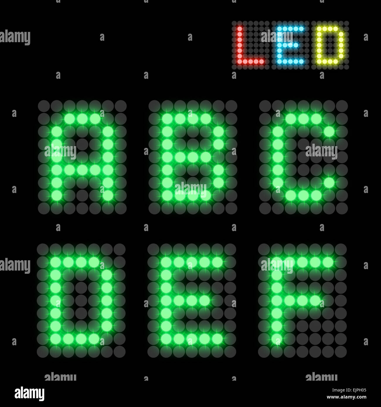 Led font hi-res stock photography and images - Alamy