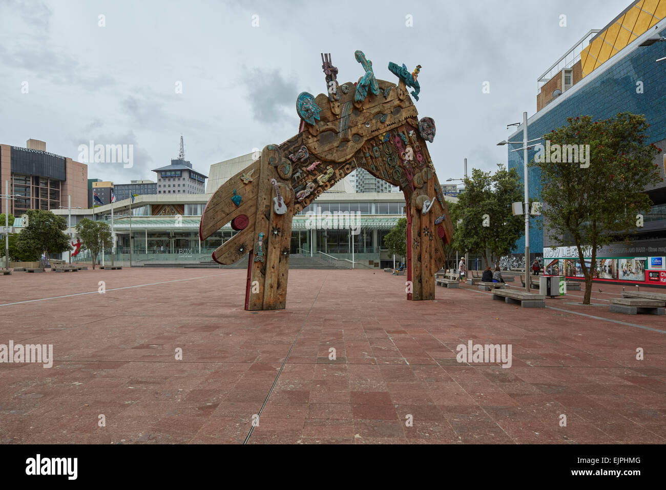 Waharoa Gateway, Aotea Square, Auckland, New Zealand Stock Photo - Alamy