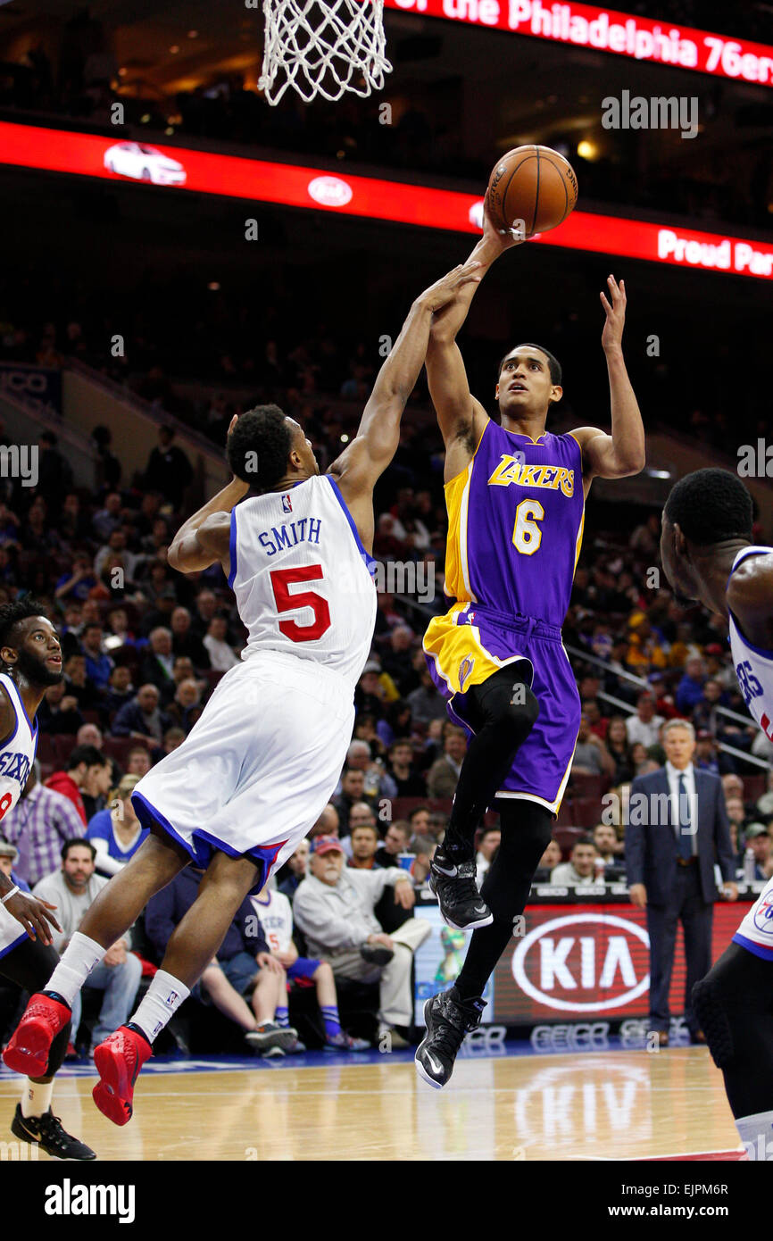 Overtime. 30th Mar, 2015. Los Angeles Lakers guard Jordan Clarkson (6 ...