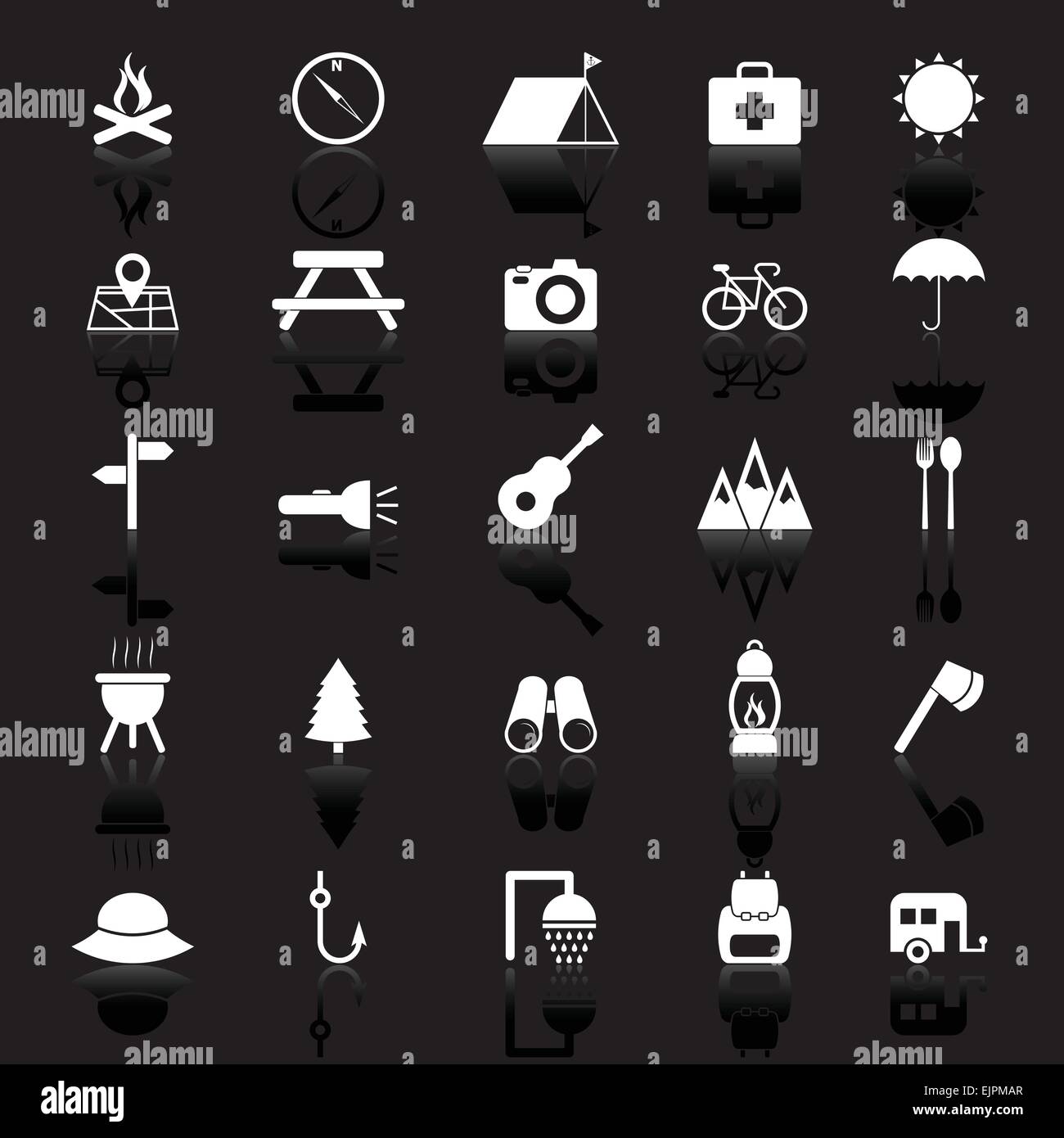 Fire and water on black background Stock Vector Images - Alamy