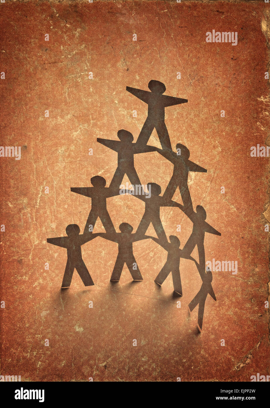 close up of paper people on white background Stock Photo - Alamy
